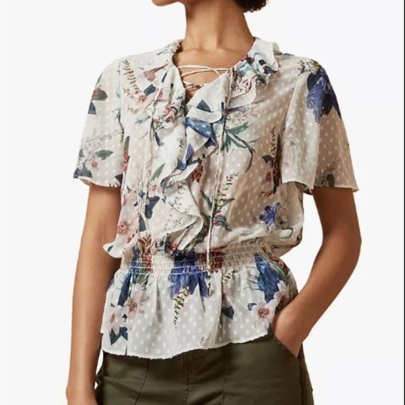 Ted Baker London | Tops | Nwt Ted Baker Short Sleeve Blouse Size Us6 ...